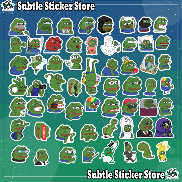 [Meme PePe] - Set 10/15/30 Meme chú ếch PePe / Pepe the Frog / Frog dán ...