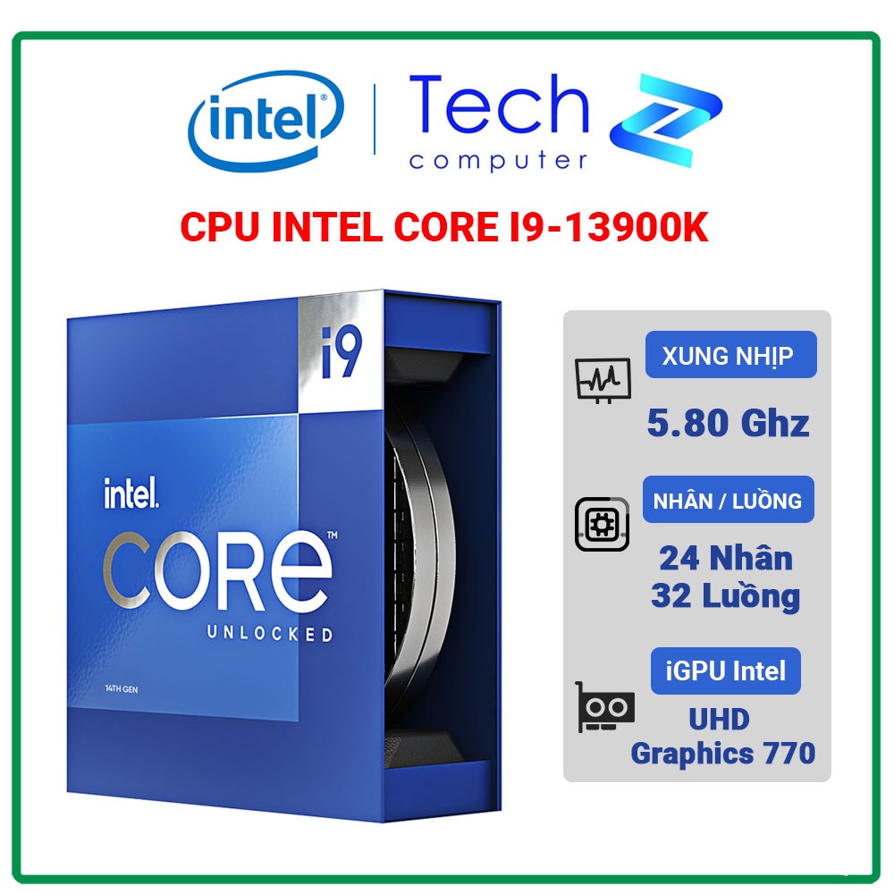 CPU Intel Core i9 13900K Box New Bảo Hành 3 Năm | Shopee Việt Nam