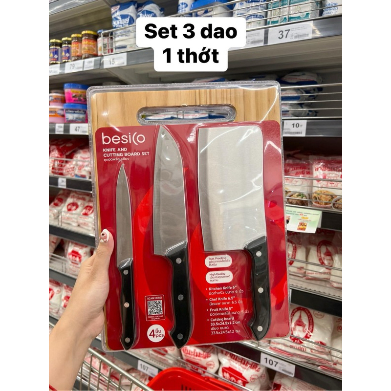 Bộ da Besico Thái Lan 🇹🇭 kèm thớt | Shopee Việt Nam