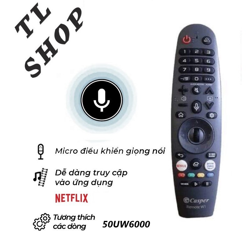 Điều khiển tivi Casper giọng nói Hãng, Remote casper W1 MR20GA có chuột ...