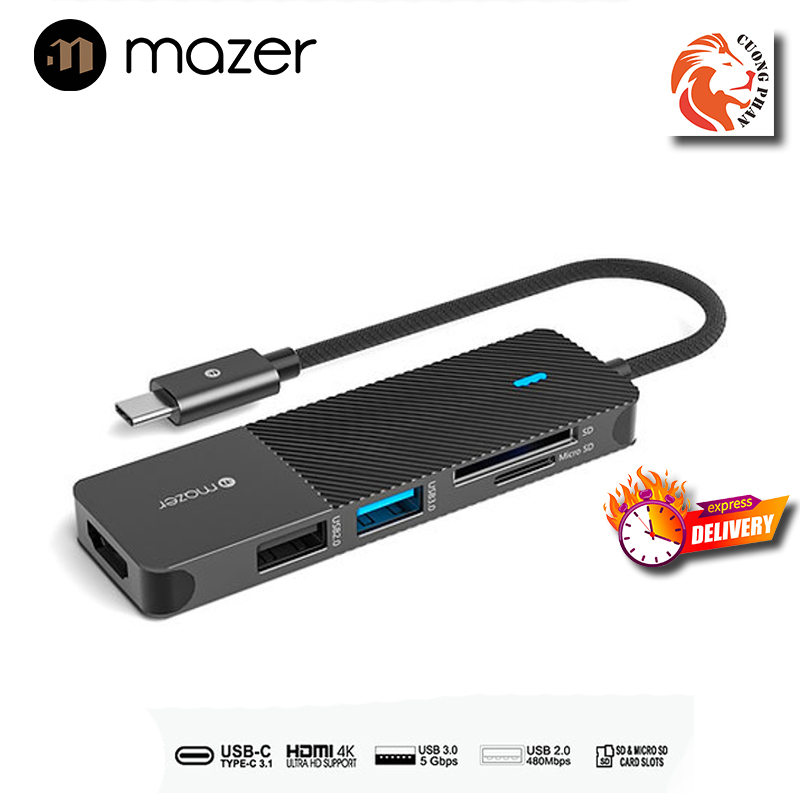 Cổng Chuyển Đổi Type-C Mazer Infinite.Multimedia Hub 5-in-1 (1x4K30Hz ...
