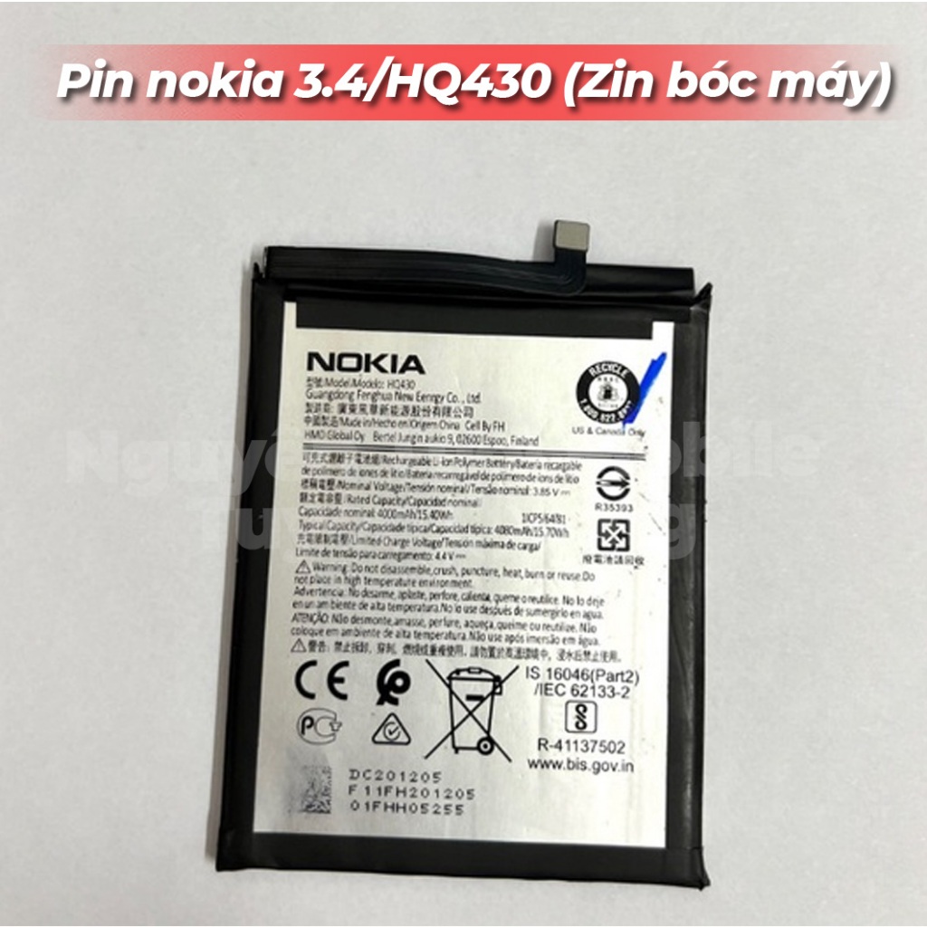 Pin nokia 3.4/HQ430 (pin zin bóc máy) | Shopee Việt Nam