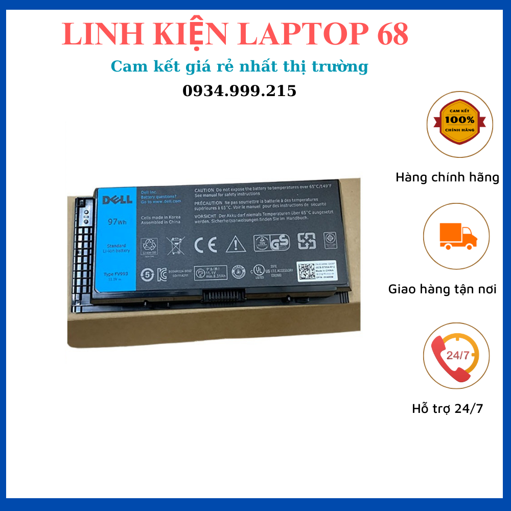Pin Zin 97w Dell Precision M4600 M4800 M6600 M6800 M6700 M4700 FJJ4W ...