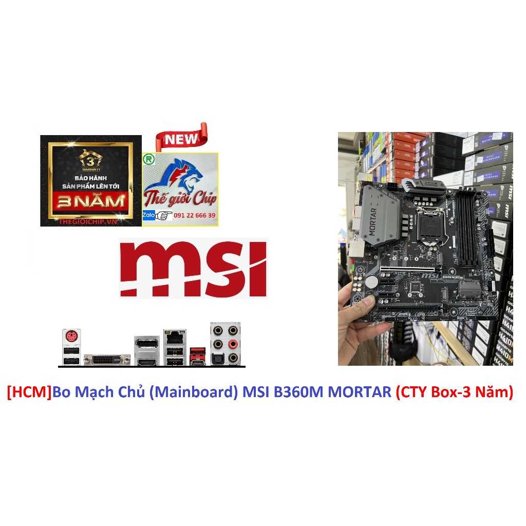[HCM]Bo Mạch Chủ (Mainboard) MSI B360M MORTAR (CTY Box-3 Năm) | Shopee Việt Nam