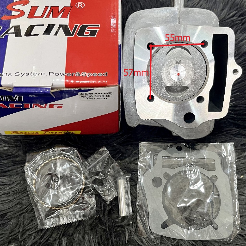 FULL SET Cylinder Piston 62mm Genuine SUM Racing - Wave Dream EX5 Class ...