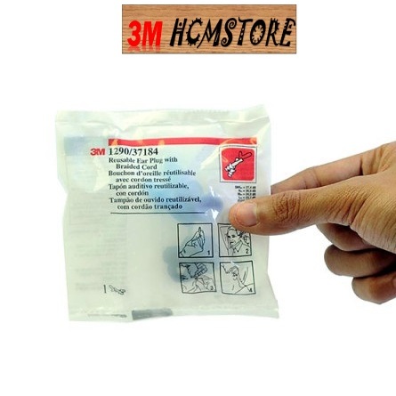 COMBO 10 đôi 3M 1290 - Nút bịt tai nhét tai chống ồn 3M dạng xoắn ốc có ...