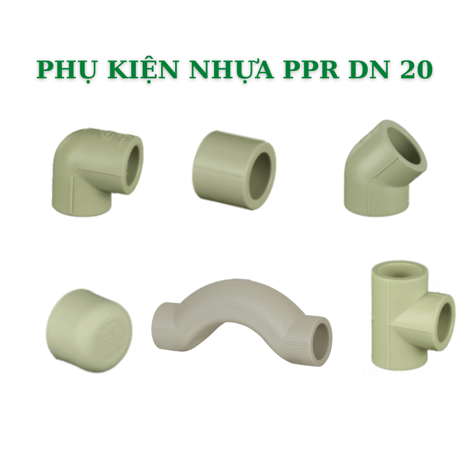 Phụ kiện ống nhiệt PPR Tiền Phong DN 20( Cút, chếch, tê, nối ống nhiệt) | Shopee Việt Nam