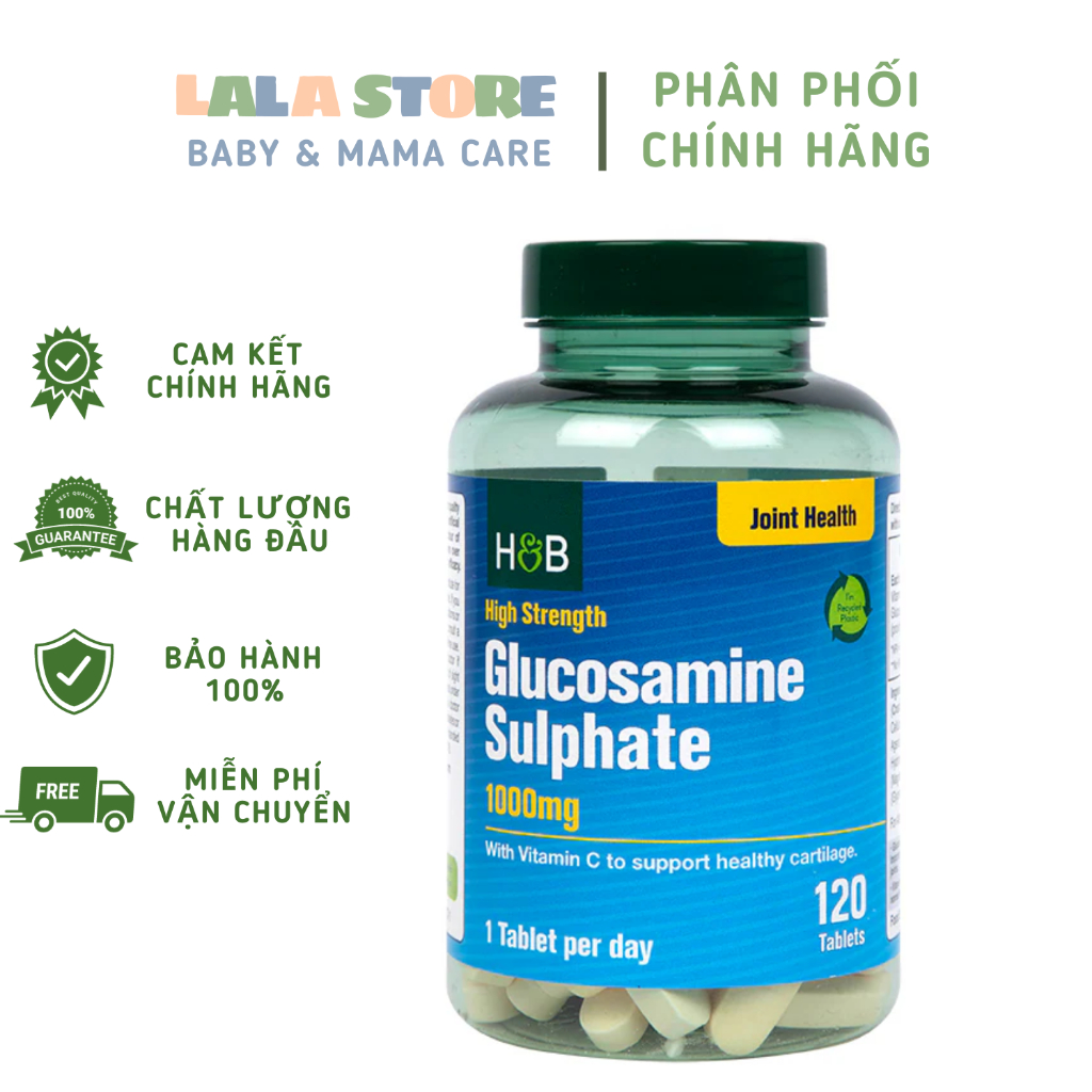 Viên uống hỗ trợ xương khớp Holland & Barrett Glucosamine Sulphate 1000mg 120 viên | Shopee Việt Nam