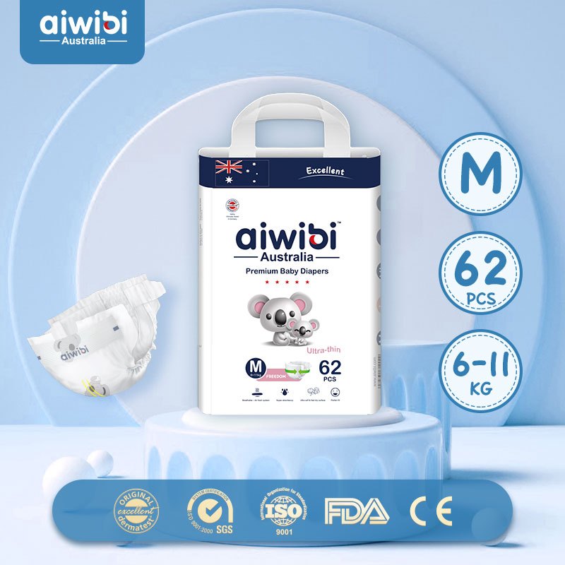 Tã dán Aiwibi Premium Ultra-Thin 2mm Ngăn Ngừa Phát Ban Large Pack M62 ...