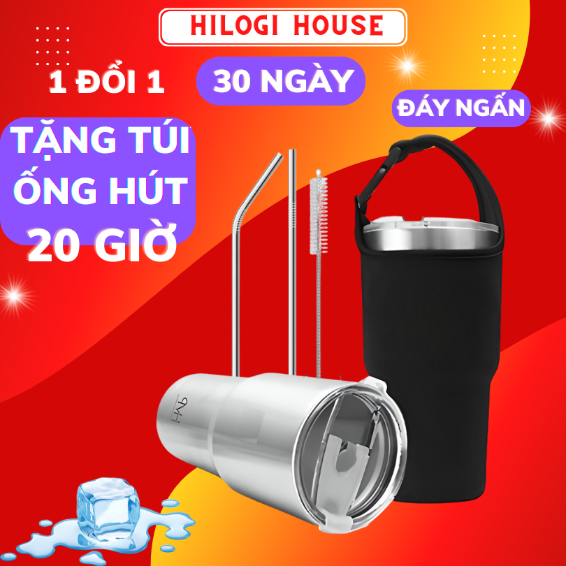 Ly giữ nhiệt 900ml sơn nhám inox 304 bình giữ nhiệt nóng lạnh, giữ nhiệt 20 giờ , tặng túi và bộ ...