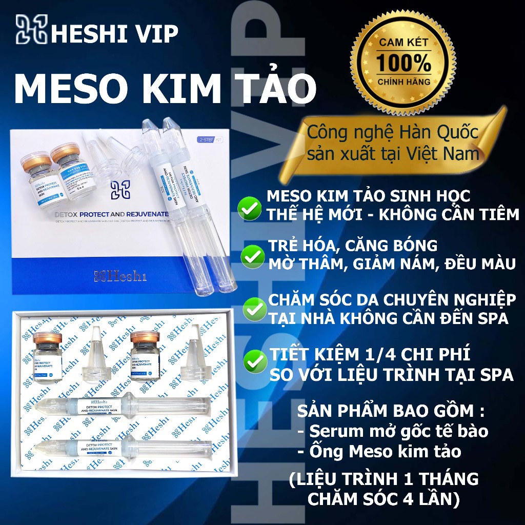 Meso kim tảo Heshi ứng dụng công nghệ meso không kim trong tái tạo trẻ ...