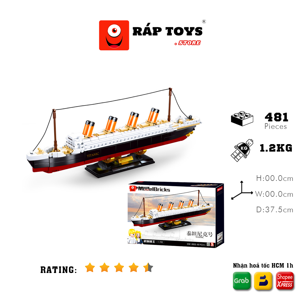 [Có Sẵn Full Box] Đồ Chơi Lắp Ráp Mô Hình Sluban Tàu Viễn Dương RMS Titanic | Mô hình technic ...