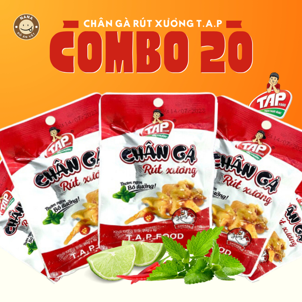 [Combo 20 Loại To 50g] Chân Gà TAP FOOD Giòn Dai Thơm Ngon Đảm Bảo An ...