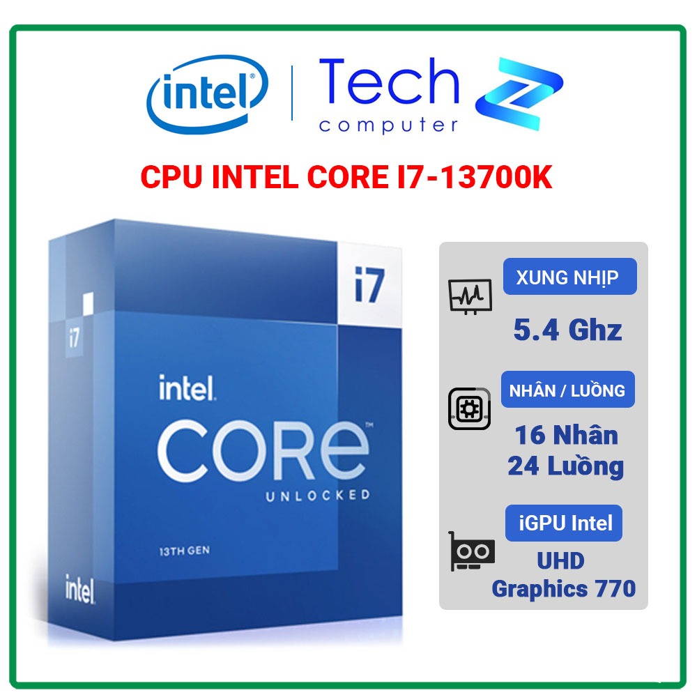 CPU Intel Core i7 13700K Box New Bảo Hành 3 Năm | Shopee Việt Nam