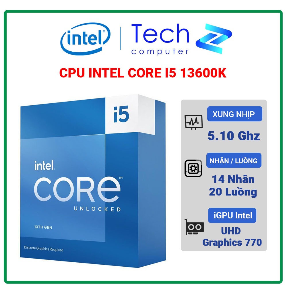 CPU Intel Core i5 13600K New Box Bảo Hành 3 Năm | Shopee Việt Nam