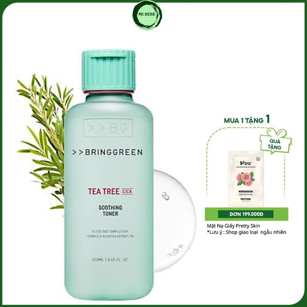 Nước Hoa Hồng Tràm Trà BRING GREEN Tea Tree Cica Soothing Toner Giảm ...