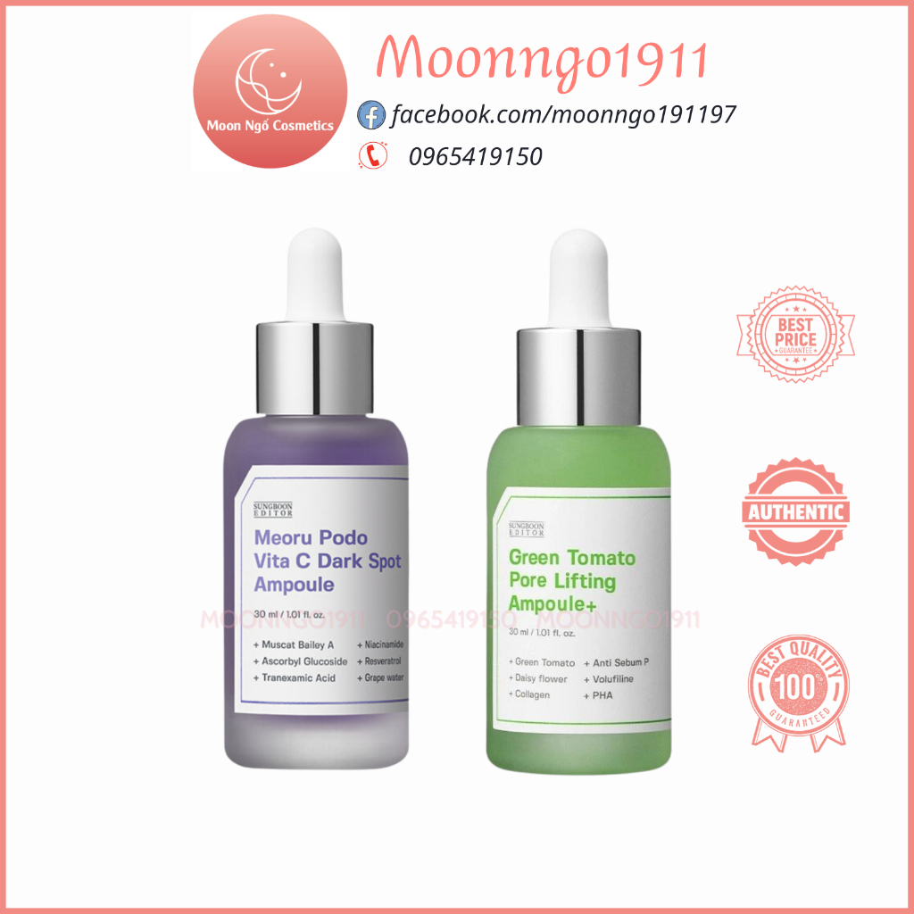 Serum Sungboon Editor Green Tomato Pore Lifting, Meoru Podo VitaC Dark Spot Ampoule | Shopee ...