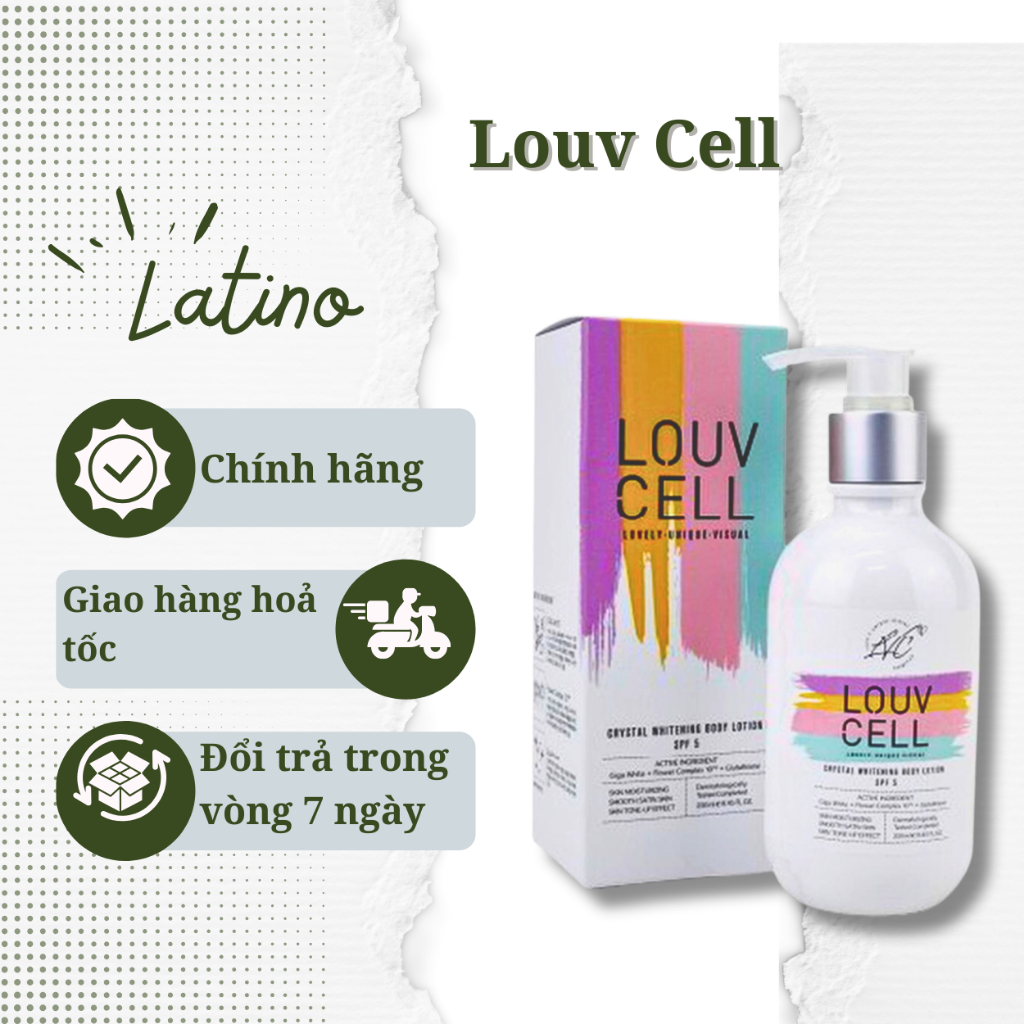 Kem dưỡng ẩm trắng da body Louv Cell Crystal Whitening Body Lotion 250m ...