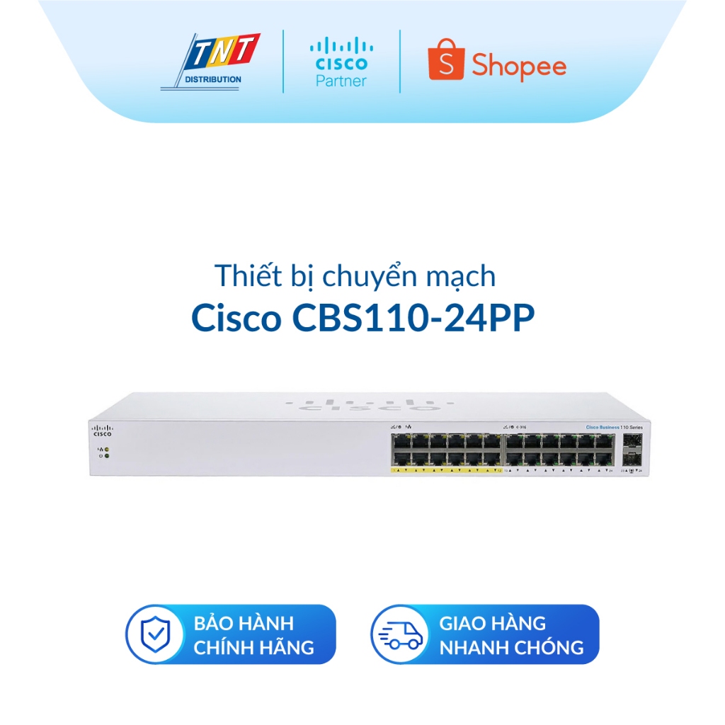 Thiết bị chuyển mạch Cisco SB CBS110 Unmanaged 24-port GE, Partial PoE ...