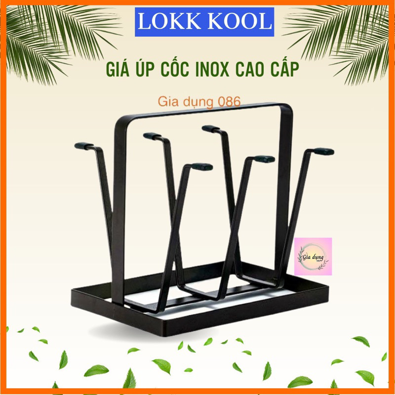Giá úp cốc Look Kool chất liệu Inox cao cấp, Khay úp cốc 6 nhánh ...