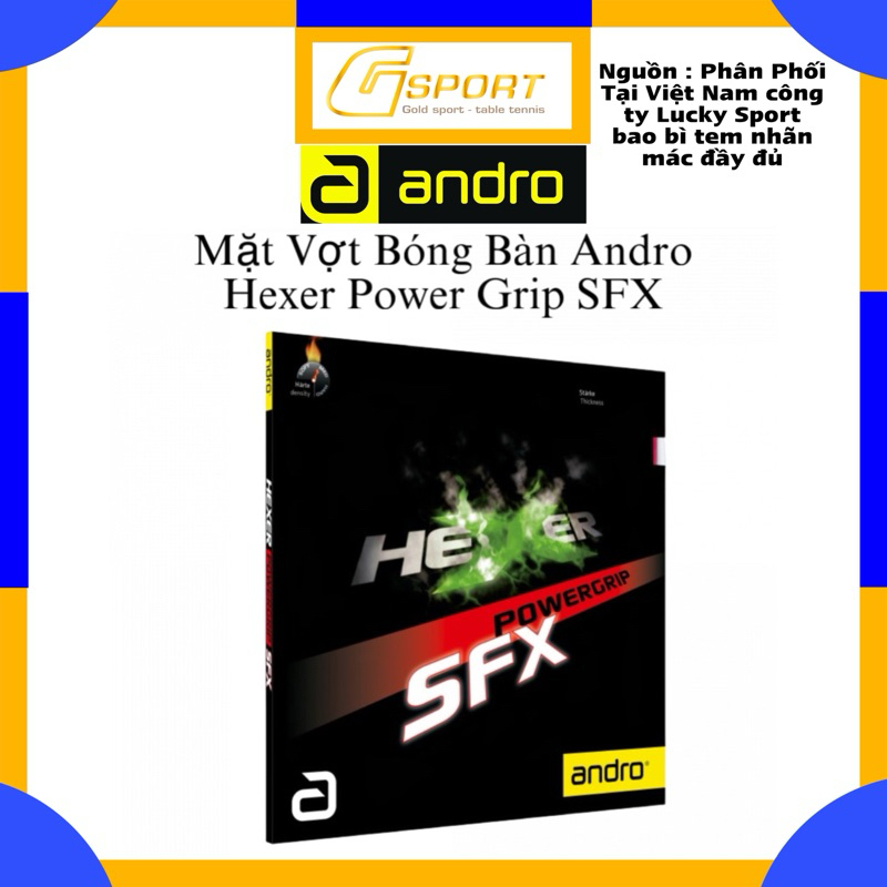 Mặt Vợt Bóng Bàn Andro Hexer Power Grip SFX - Hàng Chính Hãng Made In Gremany | Shopee Việt Nam