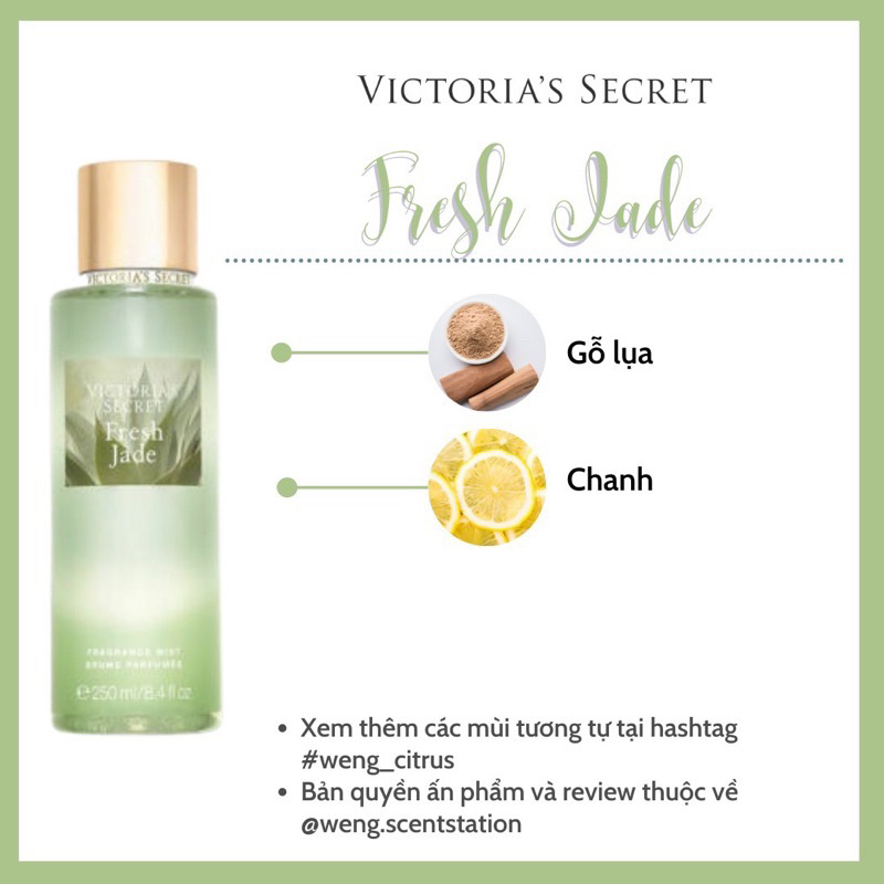 Xịt Body Mist Victorias Secret Fresh Jade 250ml Shopee Việt Nam