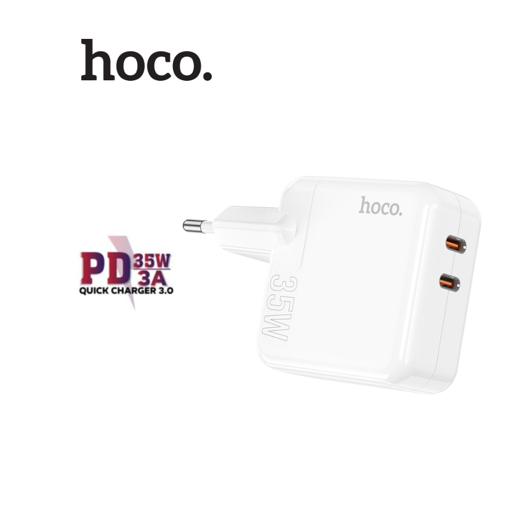 Củ sạc nhanh PD35W/QC3.0 Hoco C110A 2 cổng Type-C ,chất liệu: PC + ABS ...