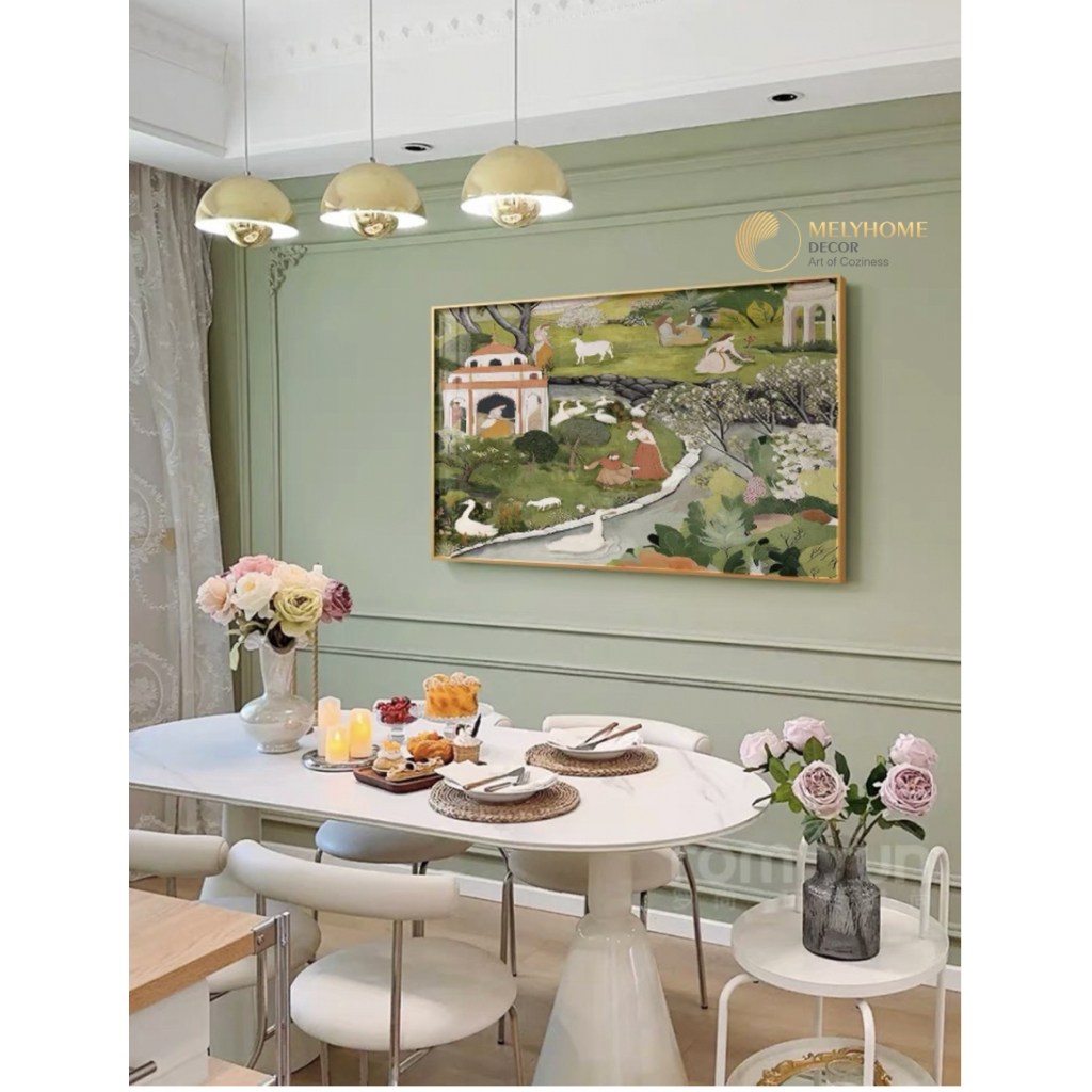 Cao Cấp 60 x 90- Khổ Lớn Tranh Đơn Canvas/ Tráng gương Phong Cảnh Sông ...