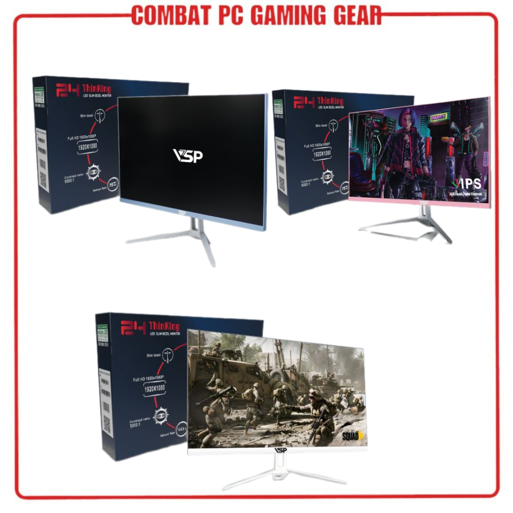 Màn Hình VSP V2408S White/ Pink/ Light Blue (24"/FHD/IPS/75hz) | Shopee Việt Nam