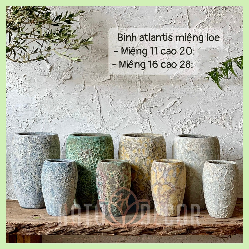 Bình cắm hoa decor atlantis miệng loe | Shopee Việt Nam