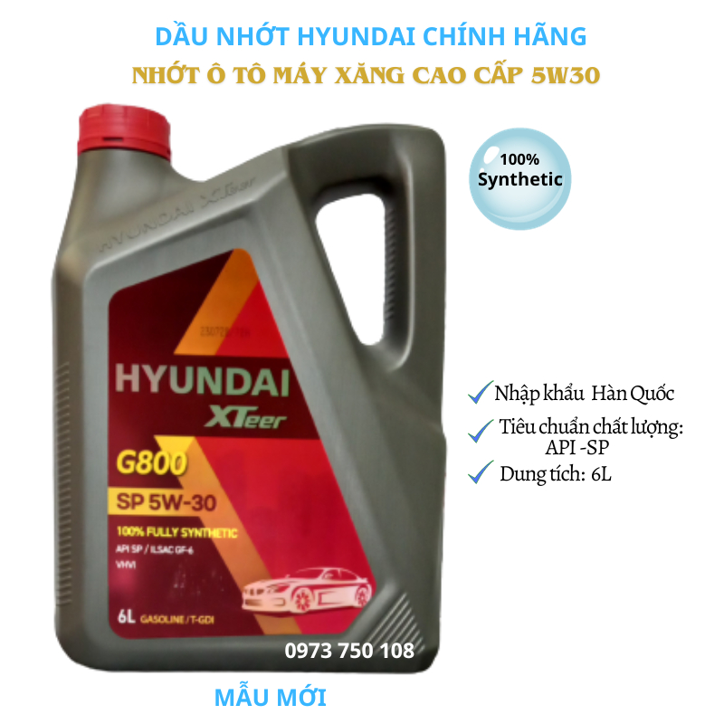 Dầu nhớt ô tô máy xăng HYUNDAI XTEER Gasoline Ultra Protection 5W30 SP 6L | Shopee Việt Nam