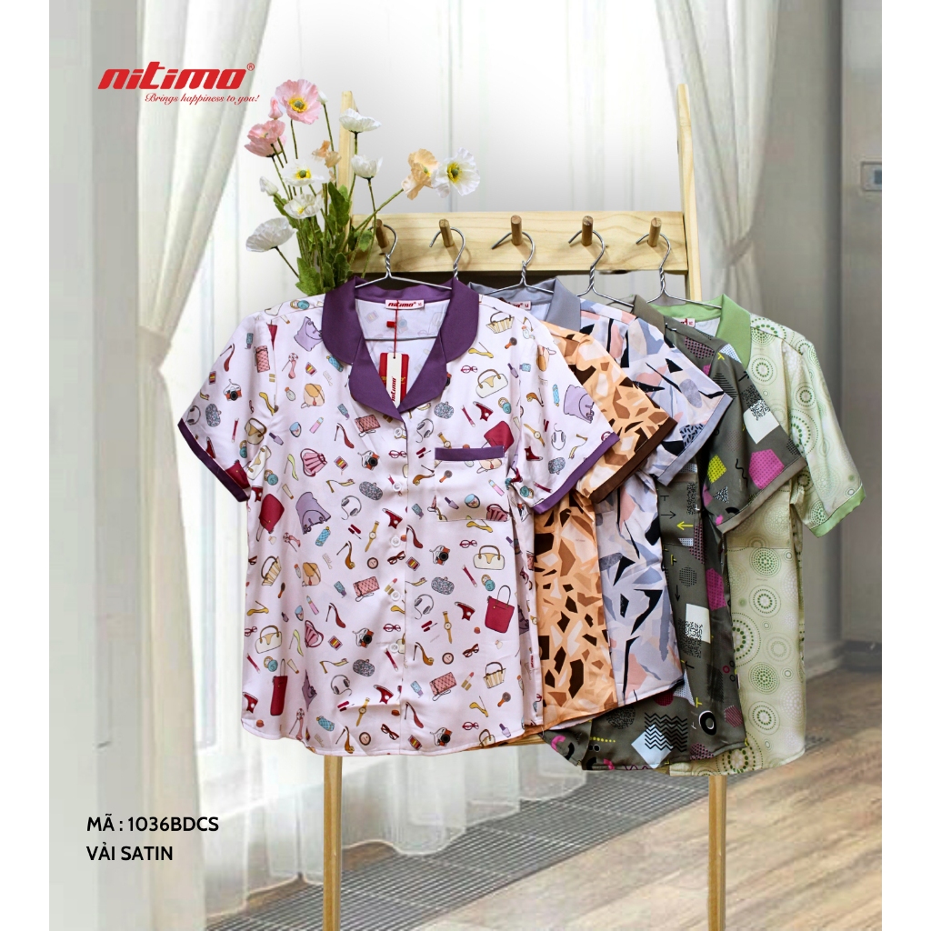 Bộ Lụa Pijama Nữ Dài Tay Con Nitimo Nhiều Màu Sắc Mới Đa Dạng Size | Shopee Việt Nam