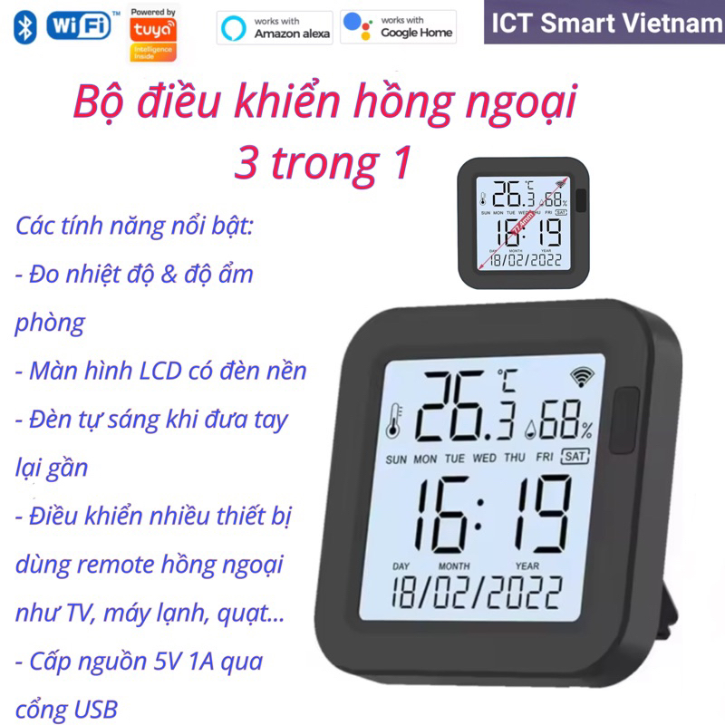 Bộ điều khiển hồng ngoại Tuya IR S09 mẫu mới 2024, dùng cáp Type C ...