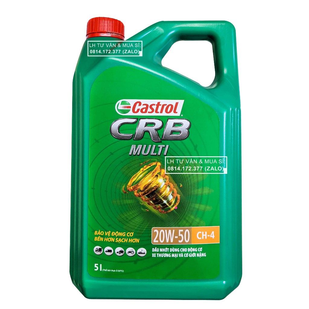 ( Giá KM ) Can 5L Dầu nhớt xe ô tô CASTROL CRB MULTI CH-4 20W50 5000ml ...