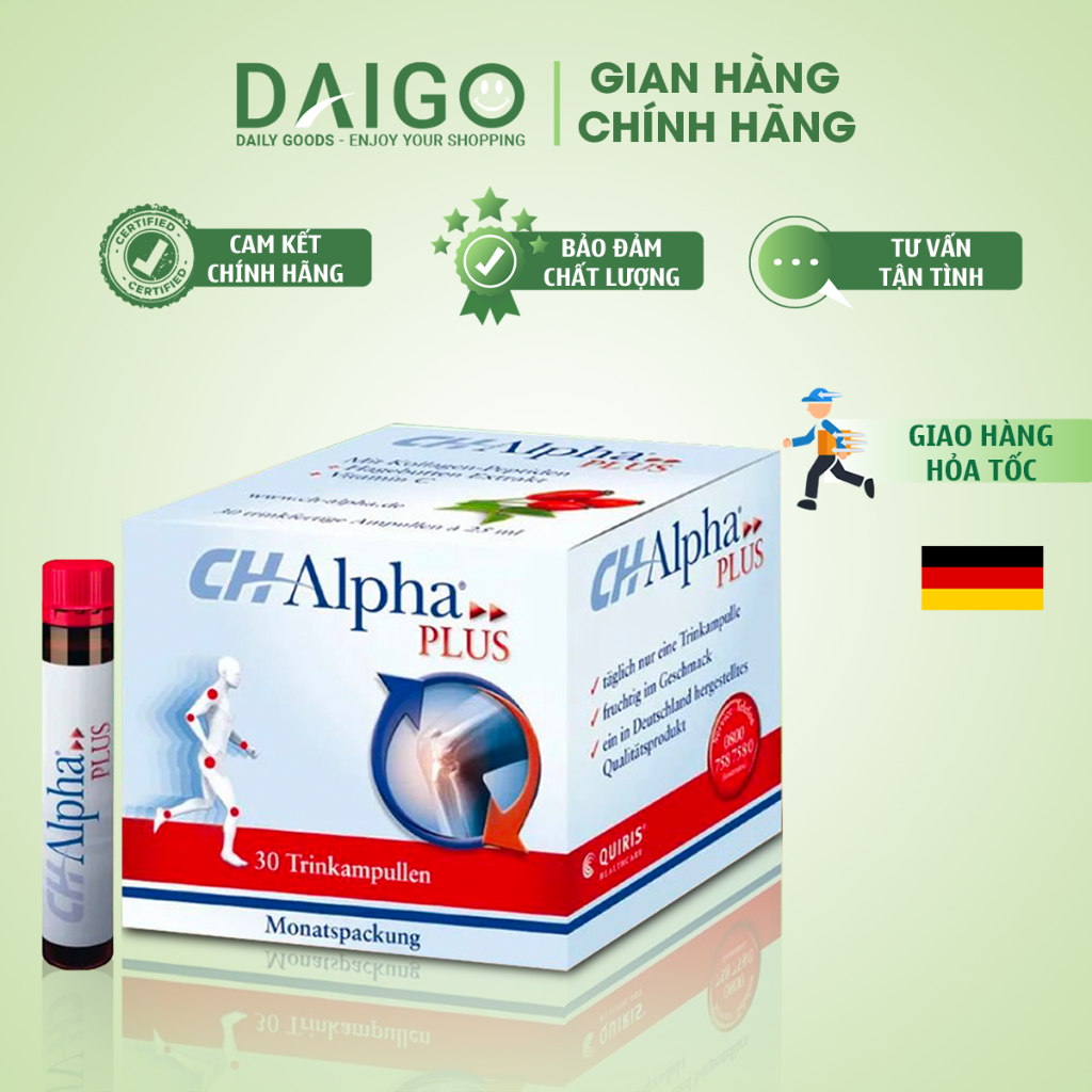 [Hàng CTY] QUIRIS CH-ALPHA® PLUS - Collagen dạng nước hỗ trợ xương khớp hoạt động hiệu quả– Hộp ...