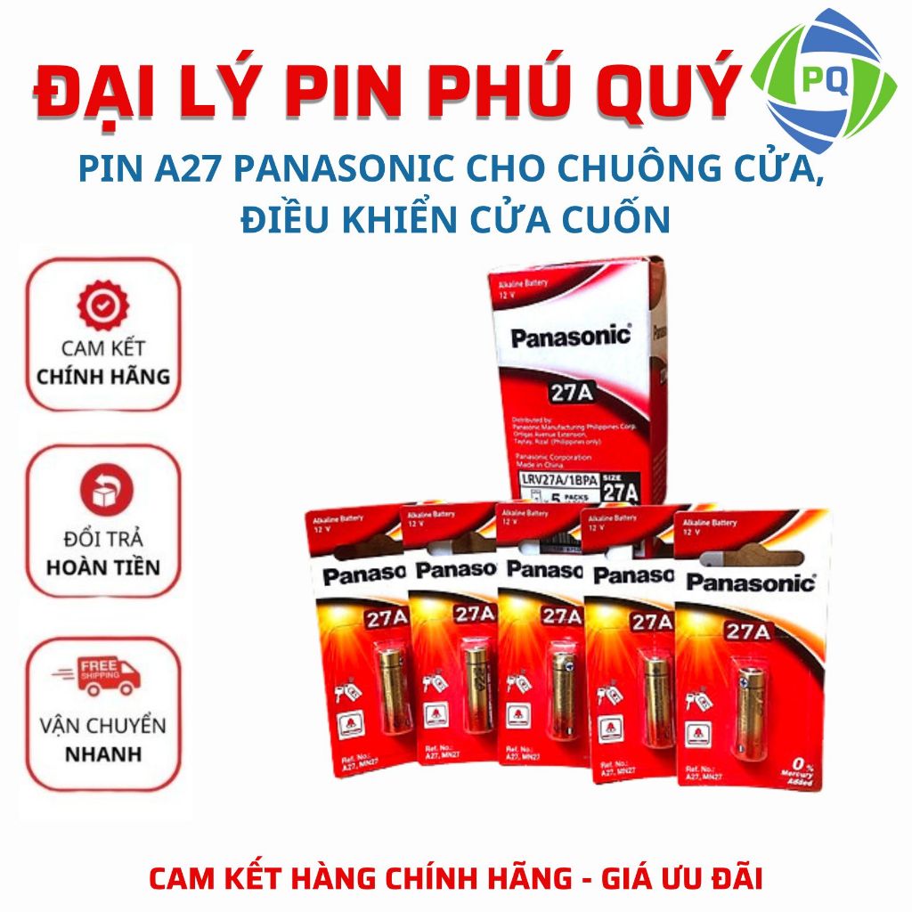 Pin cho điều khiển cửa cuốn, chuông cửa Panasonic A27 12V chính hãng ...