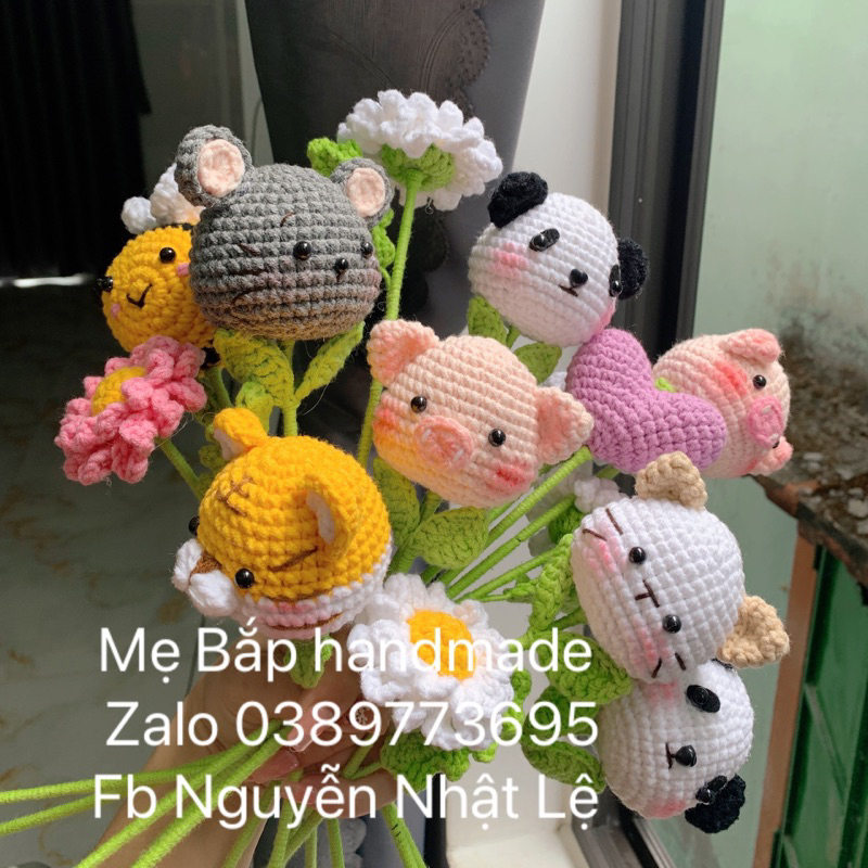 (Hàng sẵn)Hoa móc len gắn xe, hoa len cài xe handmade | Shopee Việt Nam