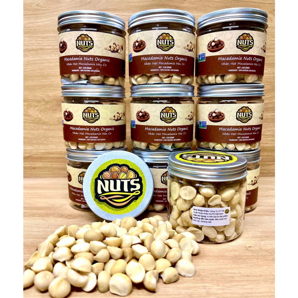 Hạt dinh dưỡng Macca Nuts Organic nhập khẩu hộp 250gr 500gr | Shopee ...