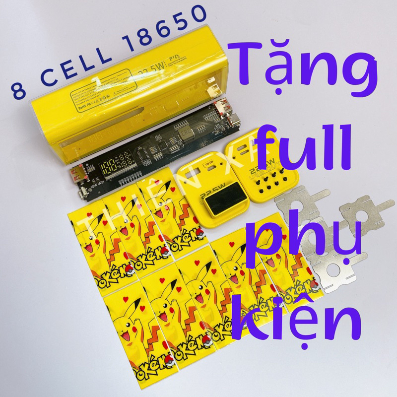 Box sạc dự phòng 8 cell pin 18650[TẶNG FULL PHỤ KIỆN] sạc nhanh 22,5w ...