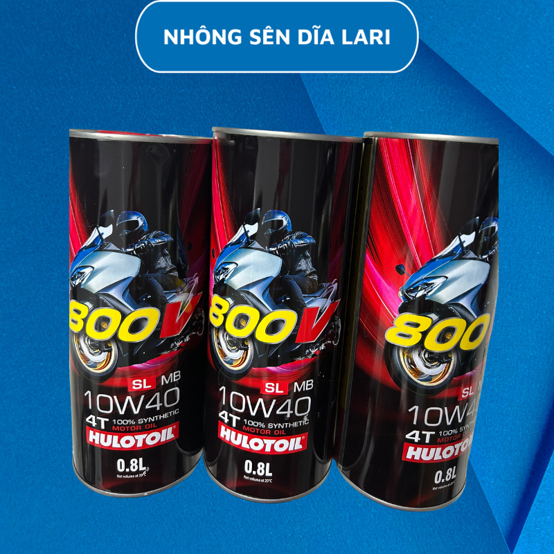 Nhớt xe máy cao cấp, nhớt lon Hulotoil 800V. Nhớt 4 thì, công nghệ Mỹ, dung tích 1 lít, chạy êm ...