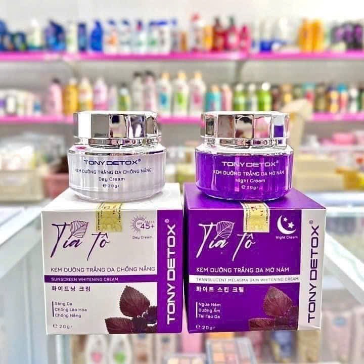 Kem Dưỡng Trắng Da Chống Nắng và mờ nám Tía Tô TONY DETOX 20g | Shopee ...