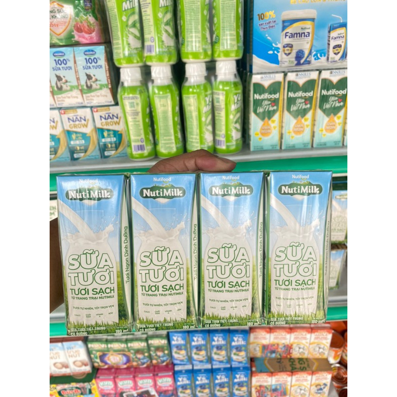 THÙNG 48 HỘP SỮA NUTIMILK sữa tươi sạch có đường 180ml | Shopee Việt Nam