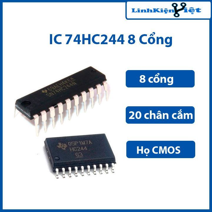 IC 74HC244 8 Cổng chân cắm - cân dán | Shopee Việt Nam