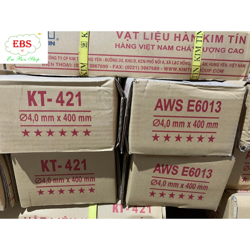 Que hàn 2.5mm 1 Bó 2.5 Kg (Chính Hãng 20 Kg /1 Thùng) - Kim Tín KT- 421 2.5, Que hàn Atlantic 2. ...