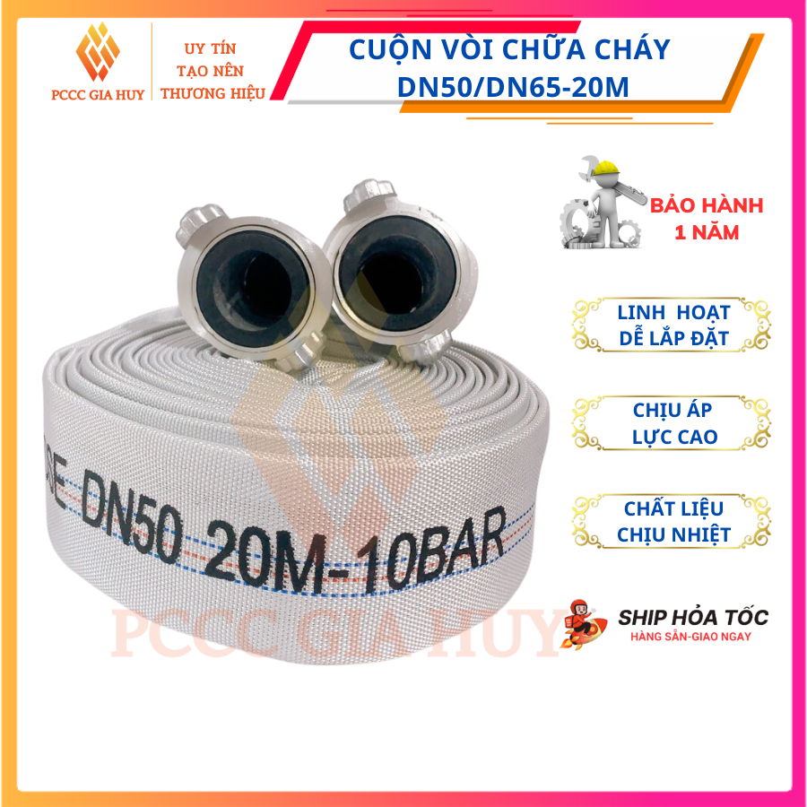 Cuộn vòi chữa cháy D50 ,D65 16Bar 20M có khớp nối, vòi chữa cháy D50 ,D65 | Shopee Việt Nam