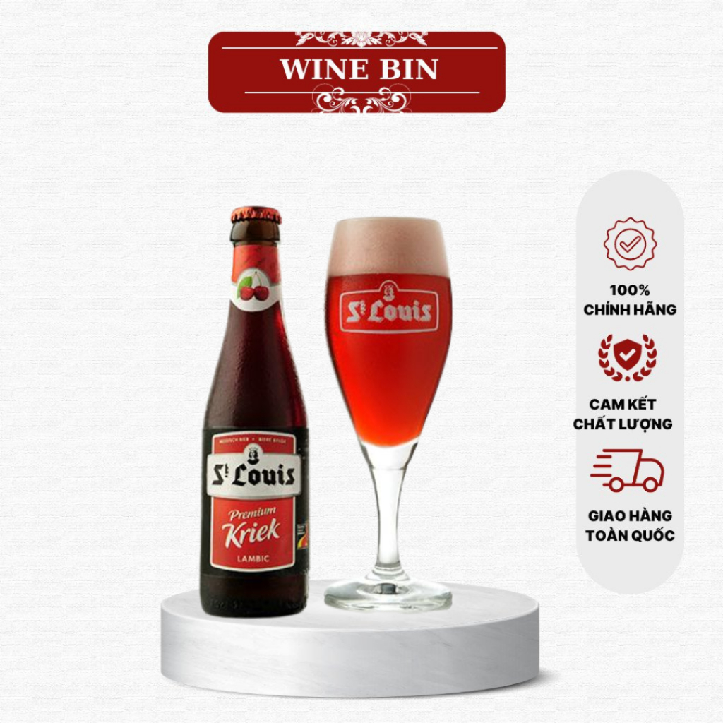 Bia St Louis Premium Kriek 3,2% – Chai 250ml – Thùng 24 Chai – Bia Trái ...