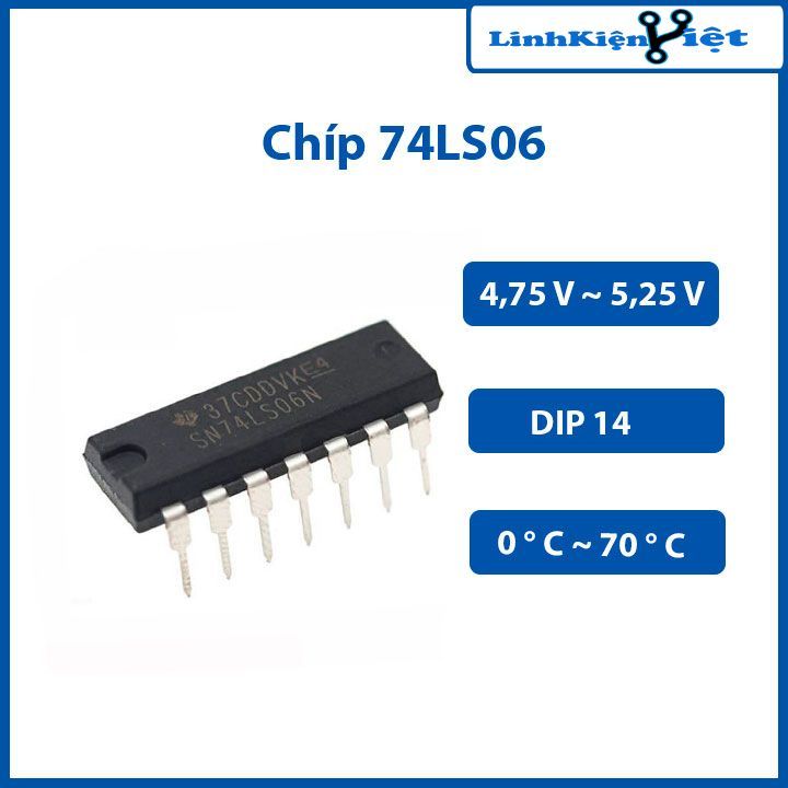IC 74LS06 Hex Inverter Buffer/Driver DIP14 | Shopee Việt Nam