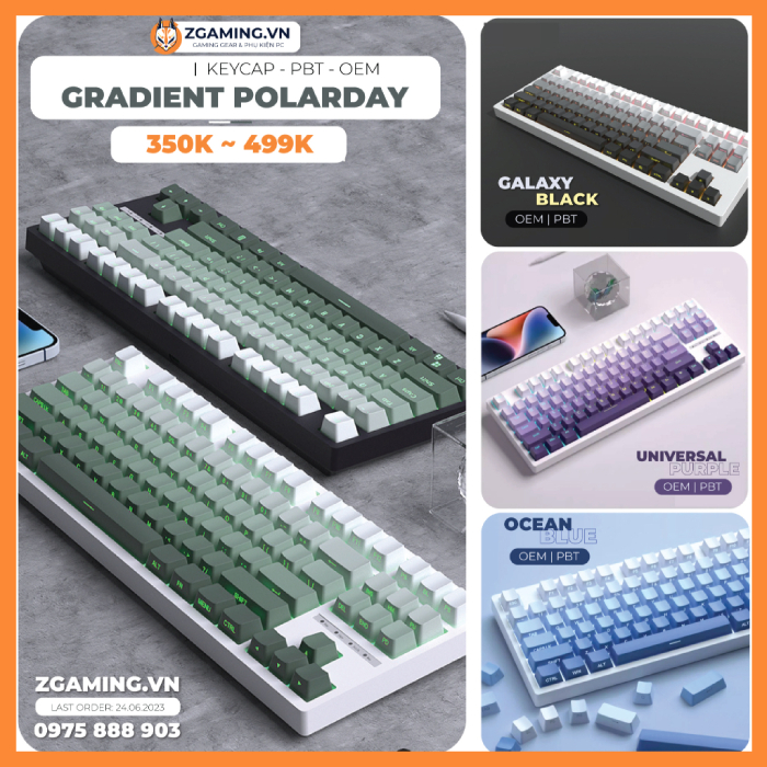 Bộ Nút Bàn Phím | Keycap Gradient Ninja | Side Print | PBT Double Shot ...