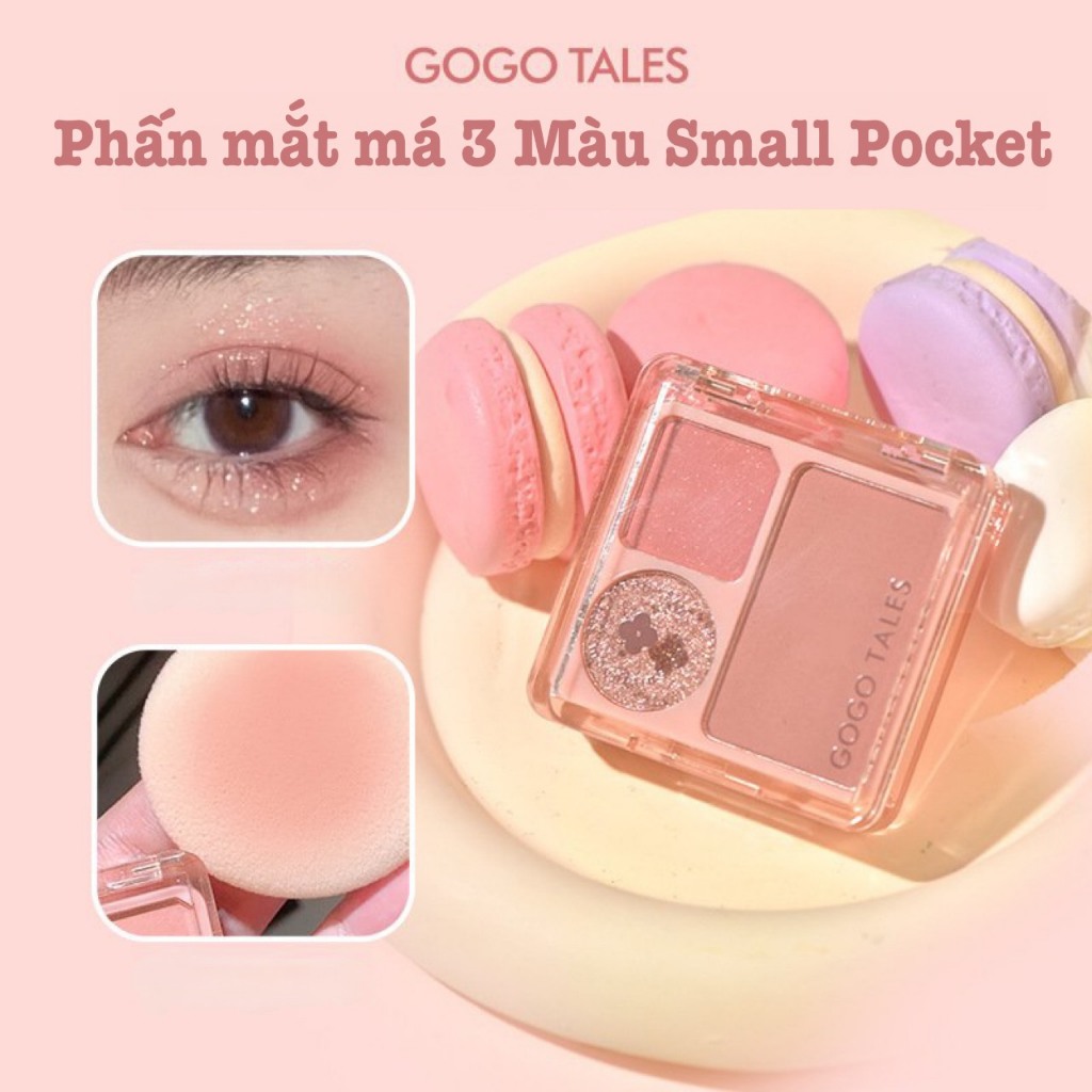 [MỚI VỀ SIÊU HOT] Bảng phấn mắt má 3 màu GOGO TALES Small Pocket (GT614 ...