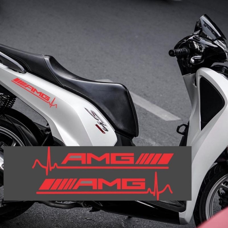 Tem xe AMG(2chiếc)tem định hình không viền kiểu chữ AMG CÁ TÍNH ...